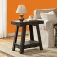 AsterOutdoor Rustic End Table with 2 Shelves - Farmhouse Side Table for ...