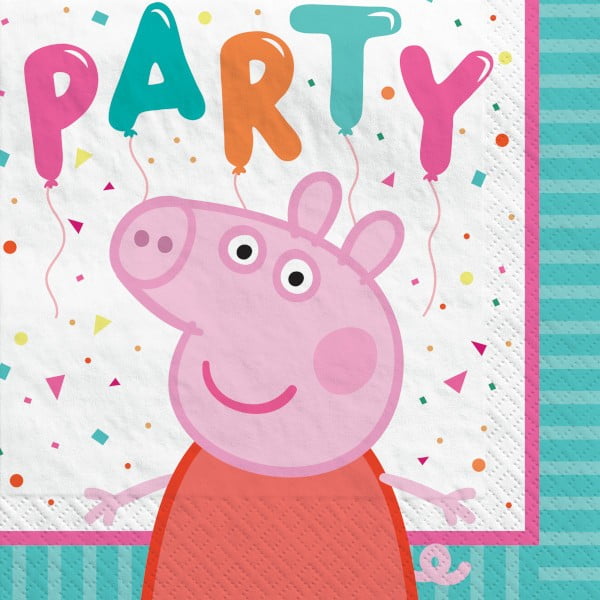 Peppa Pig 'Confetti Party' Small Napkins (16ct) - Walmart.com - Walmart.com