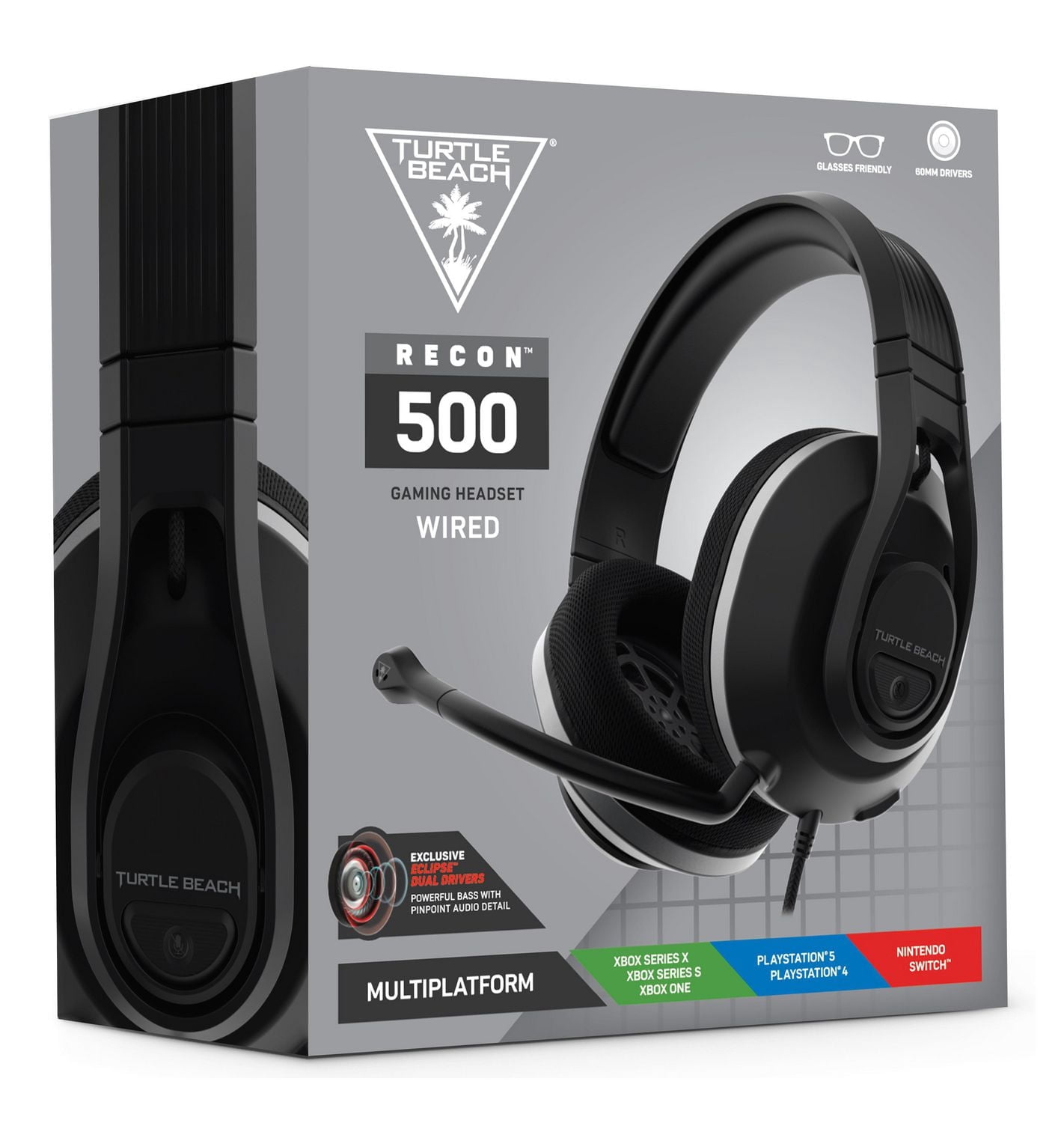 Turtle Beach® Recon™ 500 Black Wired Multiplatform Gaming Headset for ...