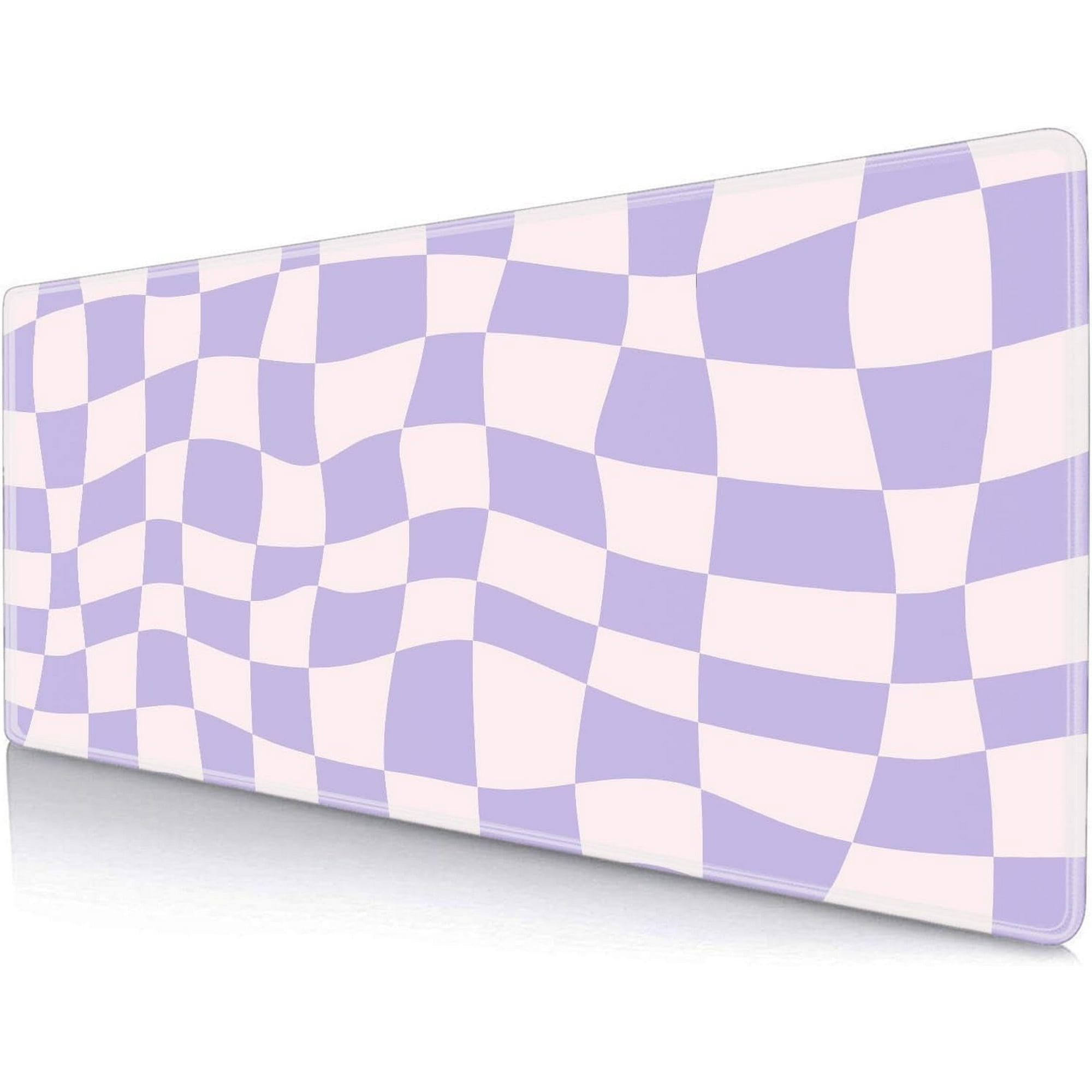 Click here for Ozubzdfh Pastel Purple Checkered Desk Mat Large Mo... prices