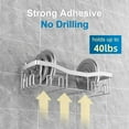 Adhesive Shower , No Drilling Bath Organizers 5 Pack, Rustproof Shelves ...