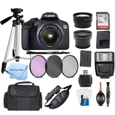 Canon EOS 2000D 24.1MP DSLR Camera with 18-55mm & 500mm Lens Accessory ...
