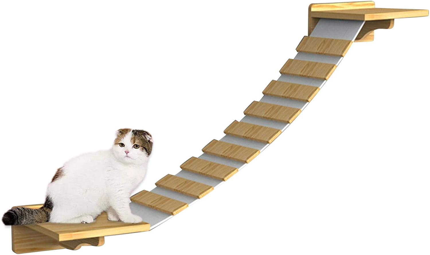 Wall-Mounted Cat Climbing Ladder - Cat Climbing Shelves, Smooth Surface ...