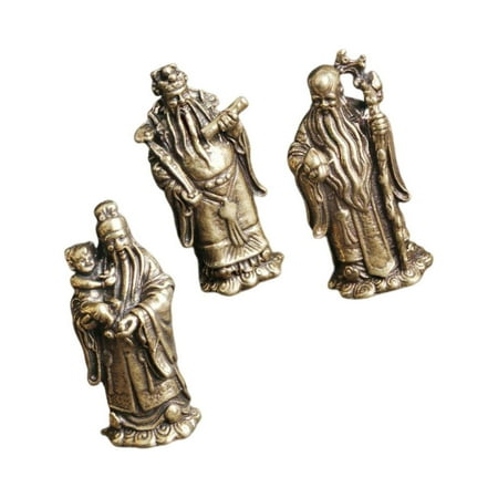 Fu Lu Shou Statue Fuk Antique Chinese Feng Shui Fu Three Gods Luk Sau ...