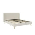 Free Shipping! Novogratz Holly Upholstered Wingback Bed, Queen, Ivory ...