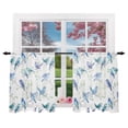 Blue Birds Sheer Curtains for Living Room Bedroom, Leaves Branches ...