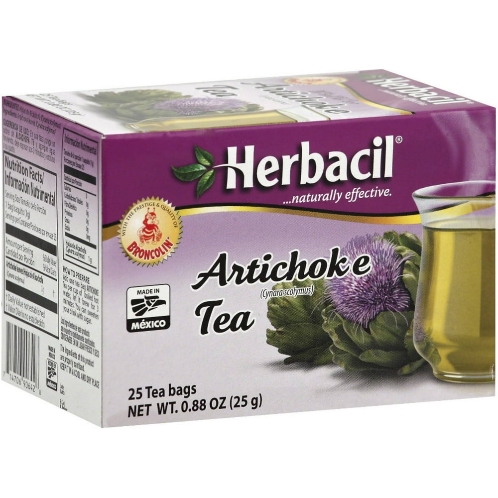 Herbacil Artichoke Tea 25 ea (Pack of 4) - Walmart.com - Walmart.com