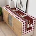 Chef Gourmet Kitchen Table Runner, Knife And Fork Red Plaid Cotton ...