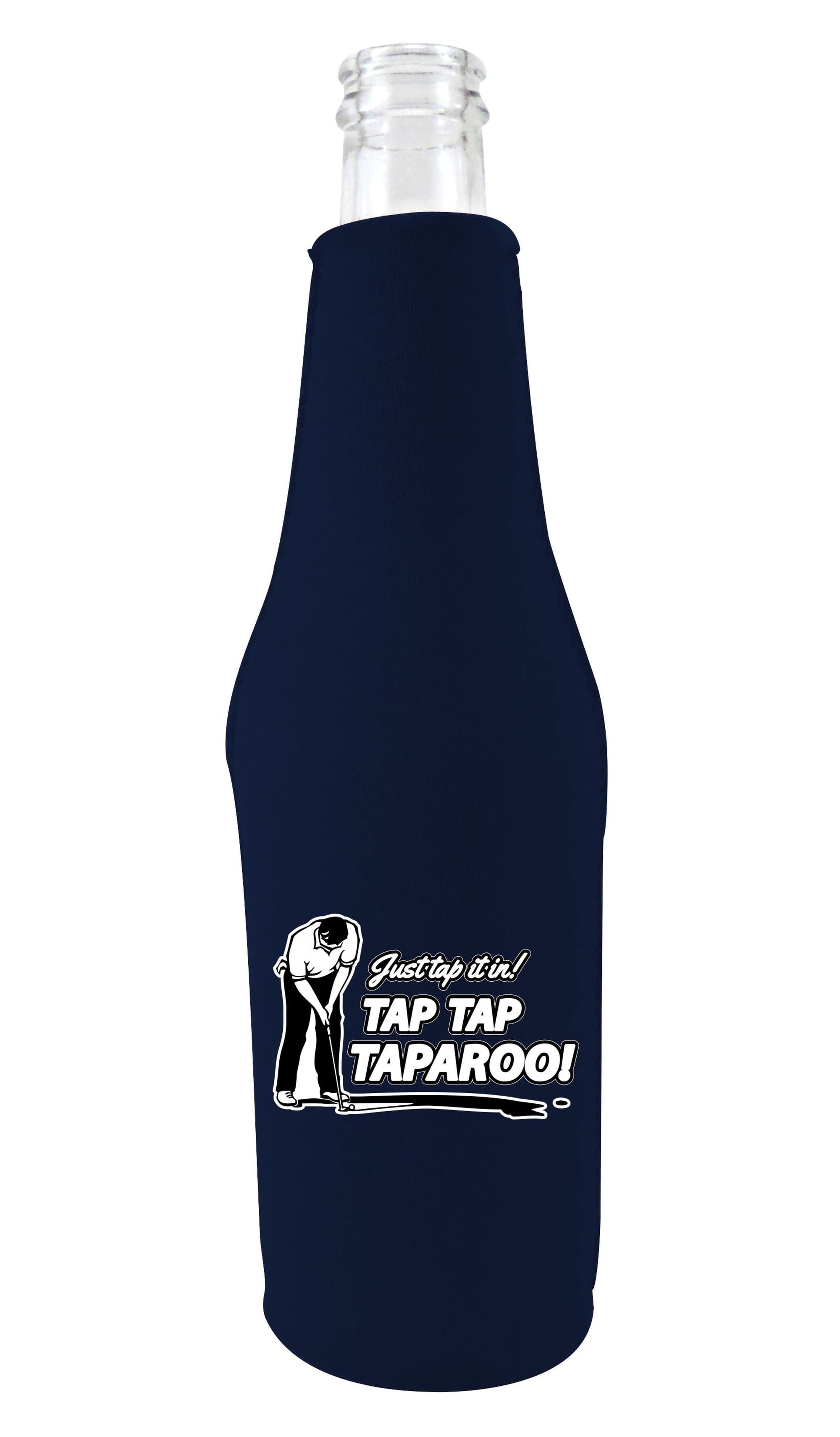 Just Tap It In Tap Tap Taparoo! Beer Bottle Coolie (Navy) - Walmart.com