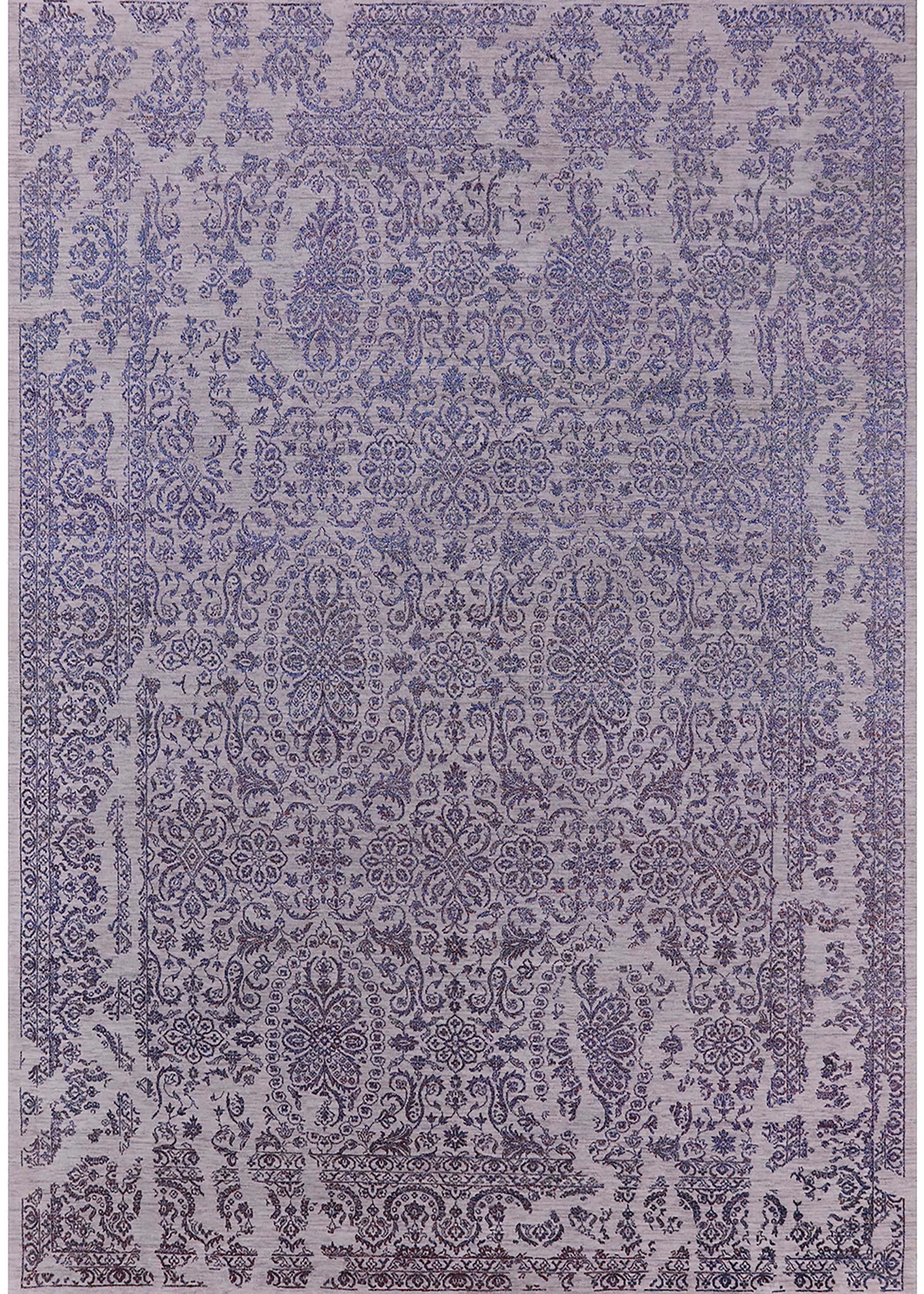 Ahgly Company Indoor Rectangle Mid-Century Modern Purple Oriental Area ...