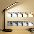 Lococo LED Desk Lamp, Dual Head Desk Light, 5 Levels Dimmable & 3 Color Modes Eye-Caring Table ...