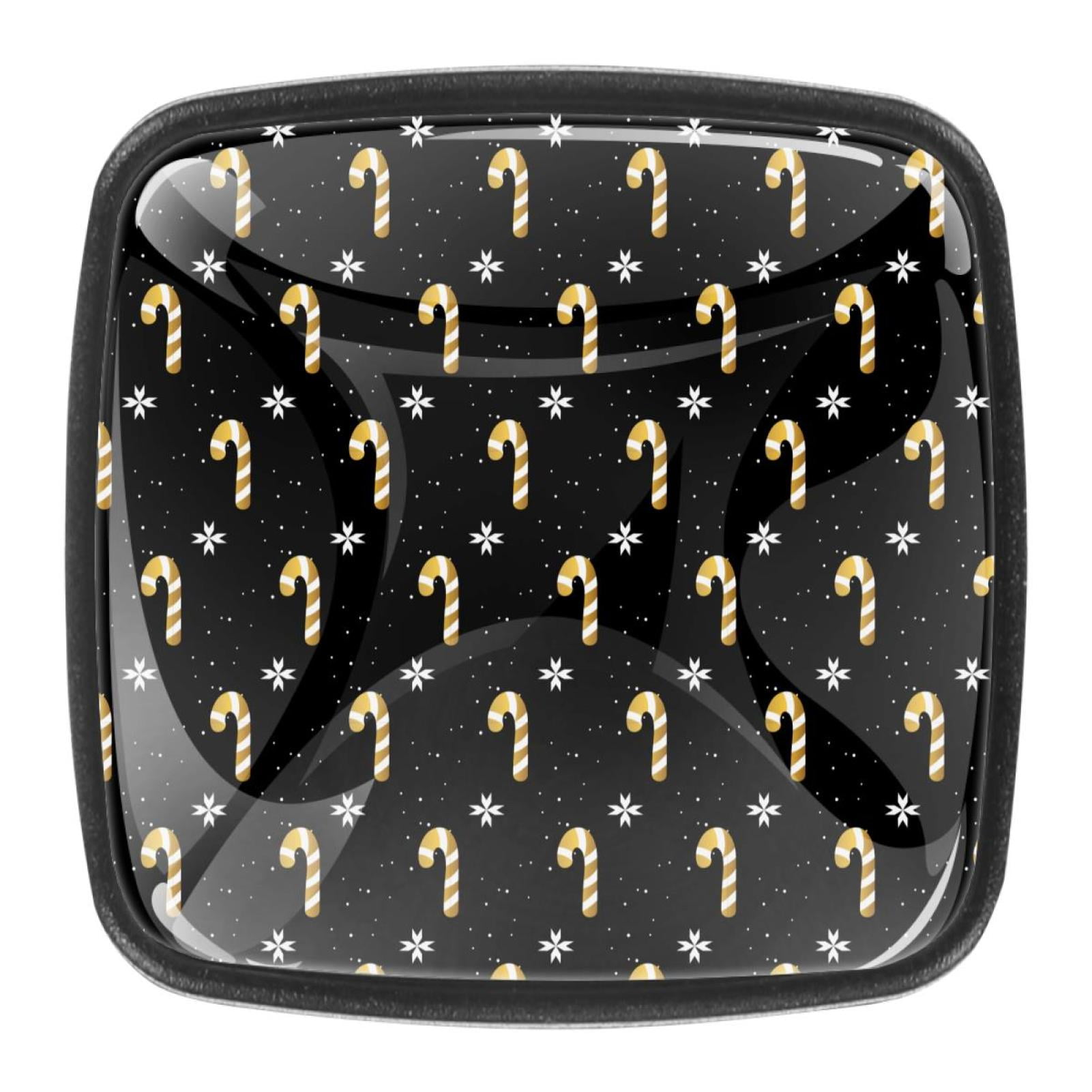 4 Pcs Square Cabinet Handle Cupboard Knob Drawer Pulls Handle Golden ...