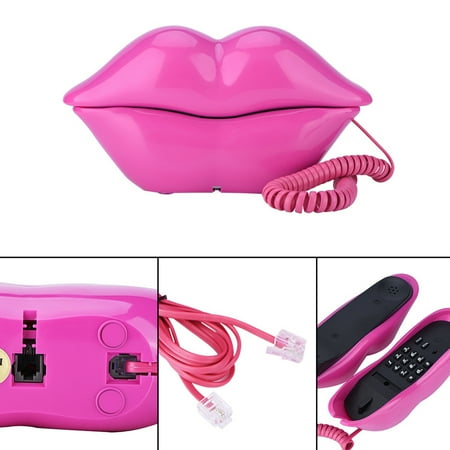 Red Lip Telephone Landline, Red Mouth Telephone Wired Novelty Lip Phone ...