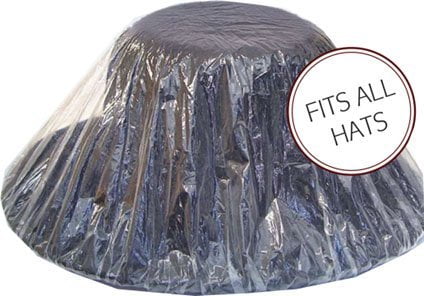 Hat Protector, Clear Plastic with Elastic for a Perfect Fit, One Size ...