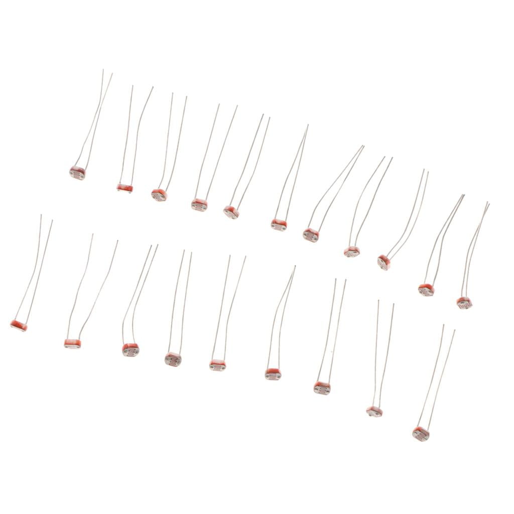 20 Piezas Fotoresistor LDR 5 Mm Cola Sensor de Resistencia Dependiente ...