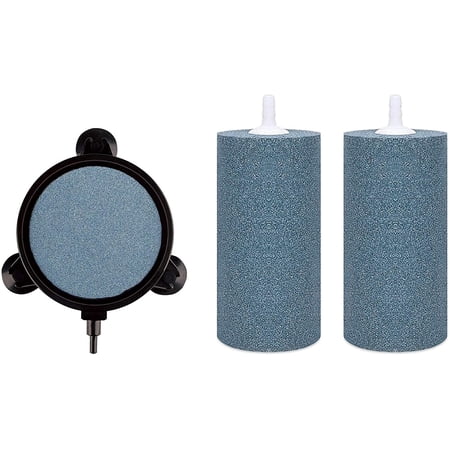HISRFO 4 Inch Air Stone Disc with Shell and Sucker, and 2PCS 4 X 2 Inch ...
