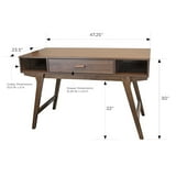 HomeStock Baroque Bonanza Desk with Spacious Drawer, Solid Wood Angled ...