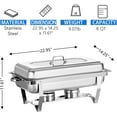 EVGTTI 6 Pack Chafing Dish, High Grade Stainless Steel Chafer, Silver ...