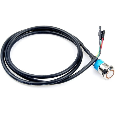 16mm Chassis Switch Metal Button Switch with 100CM 3.3FT Extension ...