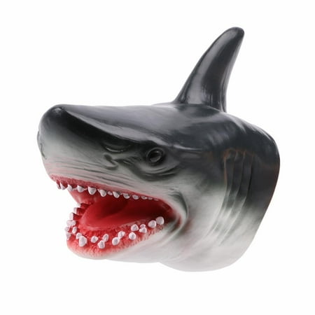 Peggybuy PVC Shark Head Finger Puppet Toys Educational Model Gifts for ...
