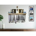 Medal Awards Rack Trophy Shelf and Award Display Rack (36" Walnut ...