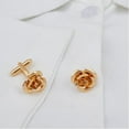 Clearance Buttons under $5,2 PCS Rose Flower Gold Plated Cufflinks ...