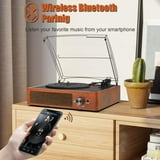 DIGITNOW Nostalgic Bluetooth Record Player, 3-Speed Belt-Driven ...