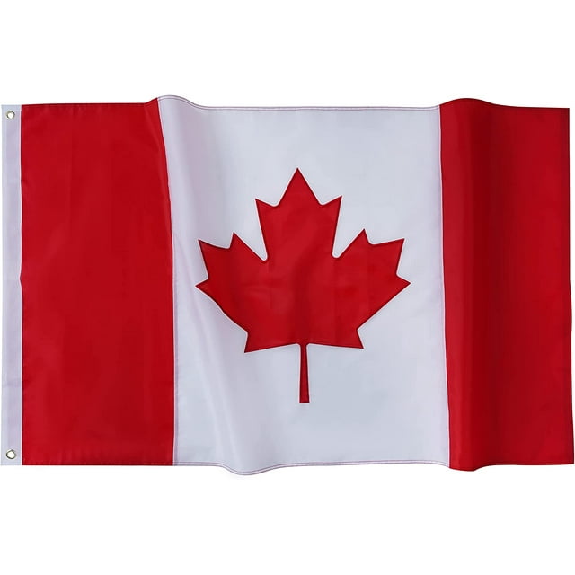 FLAGWIN Canadian Flag 3x5, Embroidered Canada Flags with 2 Brass ...