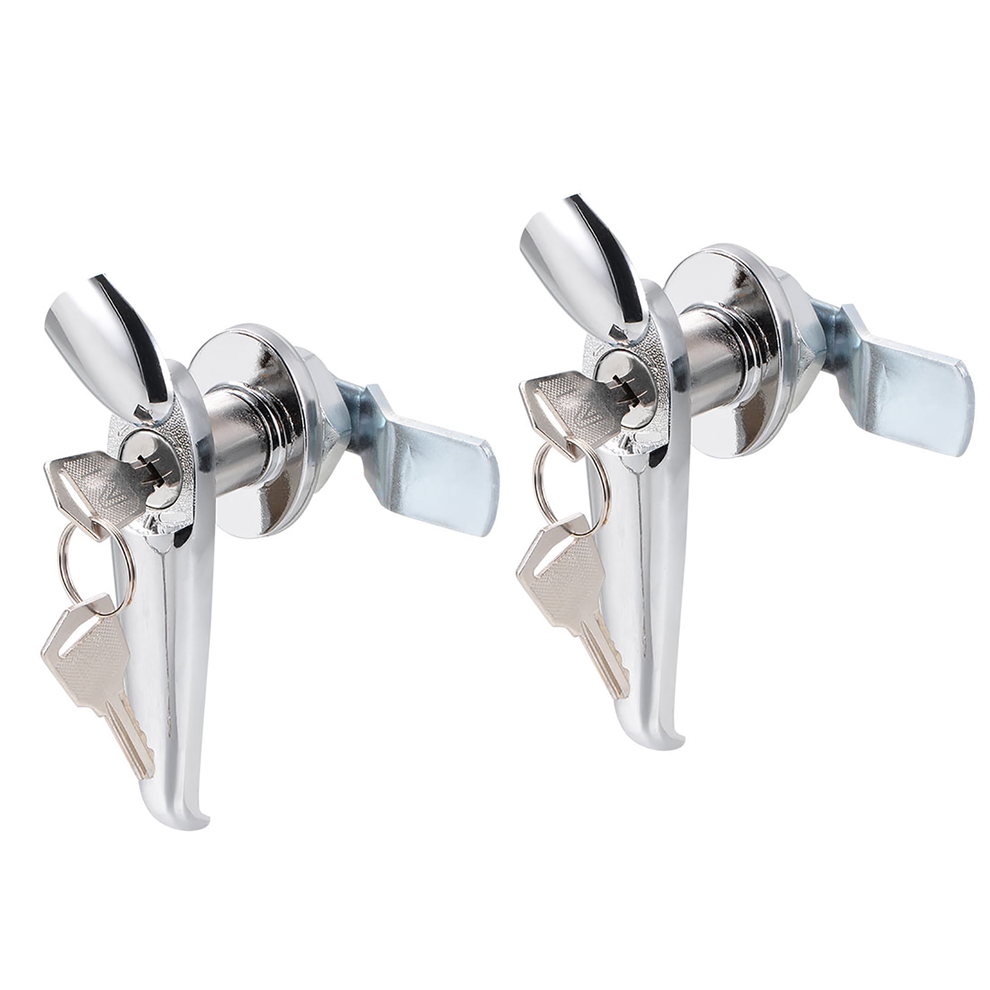 Level Handle Cam Lock L Shape with w Keys Zinc Alloy Chrome Plated ...