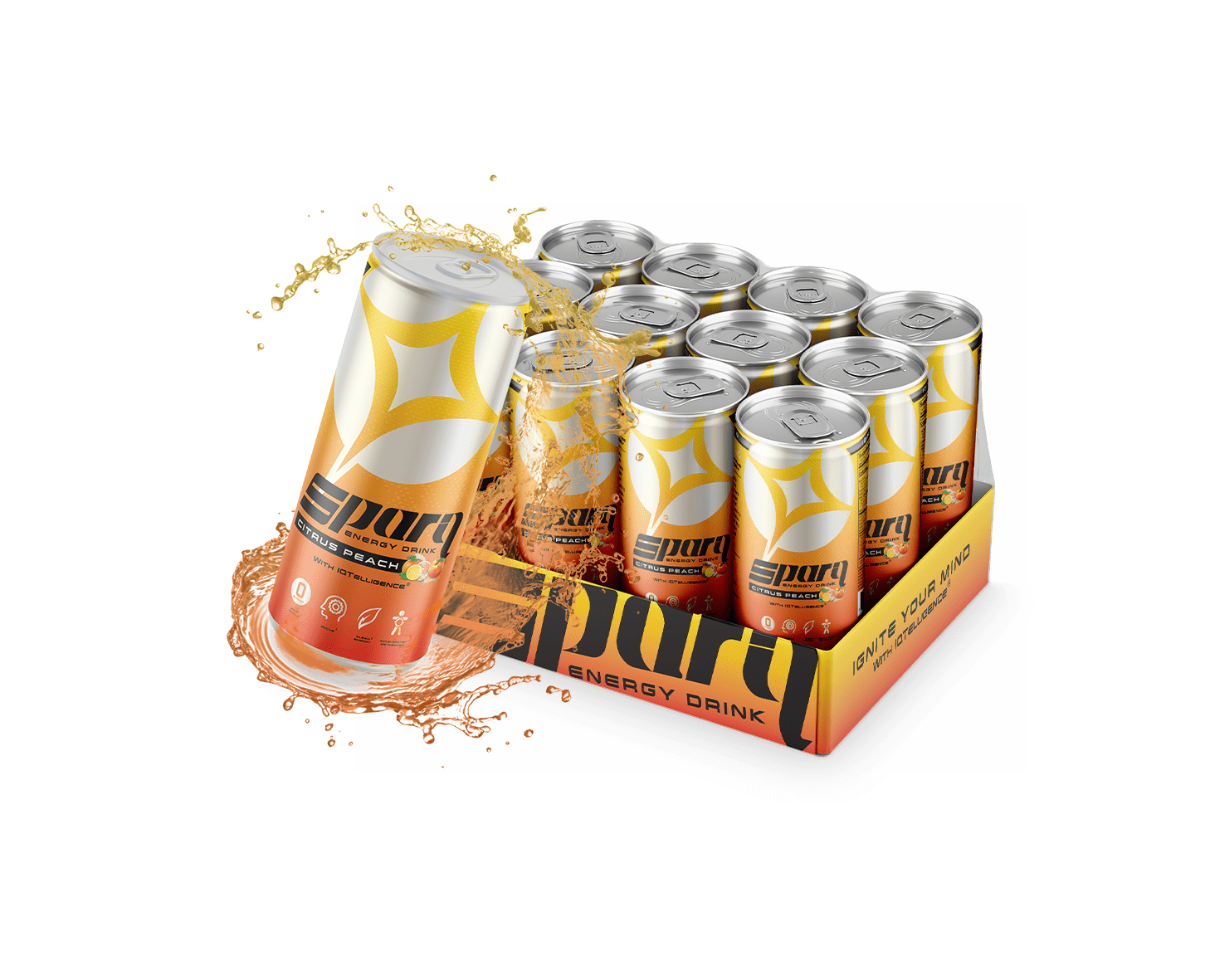 SPARQ Energy Drink Citrus Peach (Pack of 12) - Walmart.com