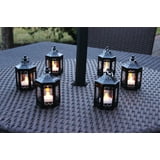 Mini Plastic Candle Lanterns with Flickering LED Tea Light Candles ...