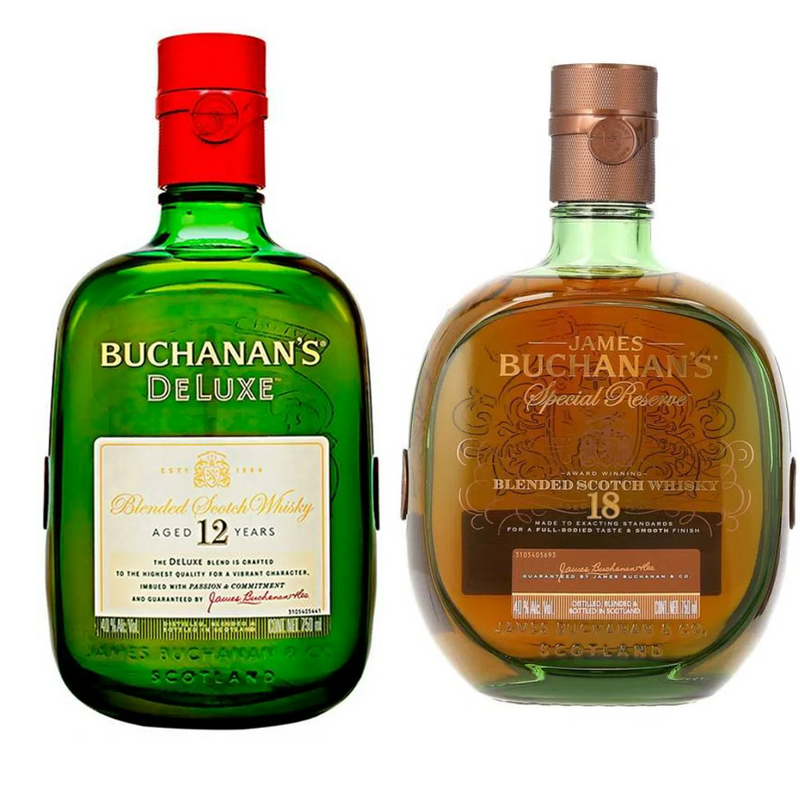PAQUETE DE WHISKY BUCHANANS 12 750ML / WHISKY BUCHANANS 18 750ML ...