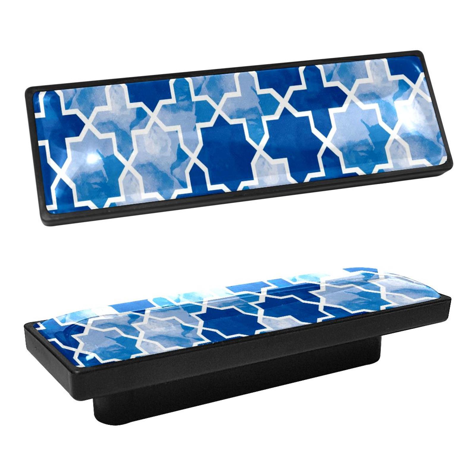 4 Pcs Rectangle Cabinet Handle Cupboard Knob Drawer Pulls Handle Mosaic ...