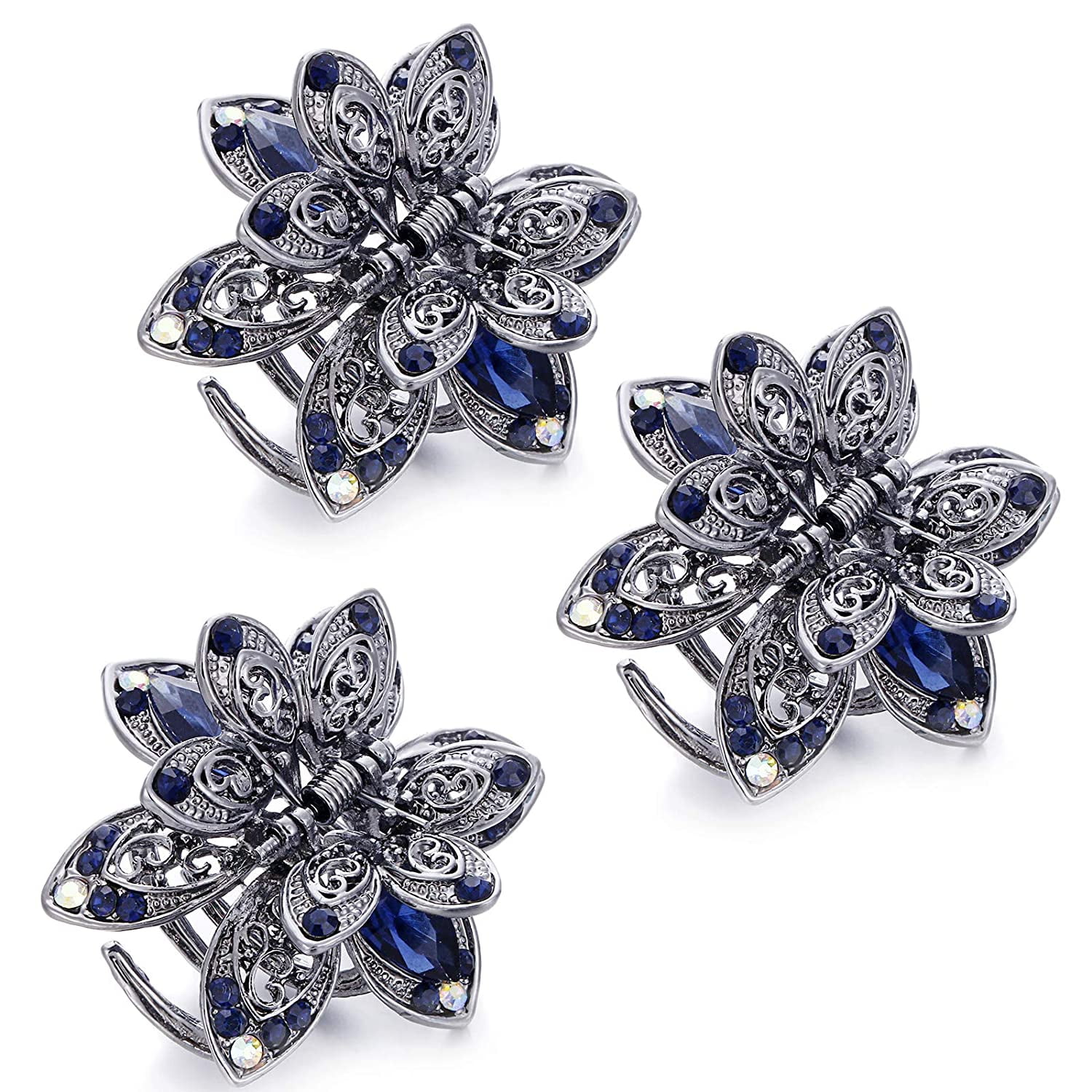 Click here for Leining 3 Pack Mini Jaw Clips  Metal Crystal Hair... prices