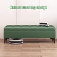 Extra Long Ottoman Storage Bench Chest,Leather Foor Stool with Metal ...