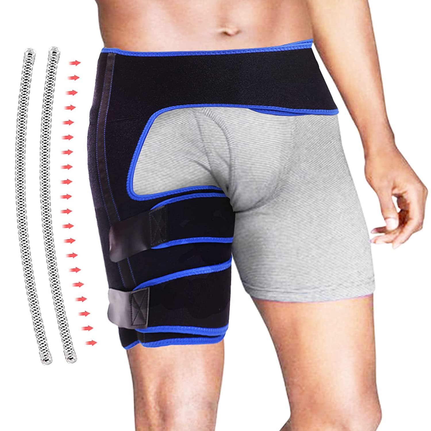 Hip Brace - Groin Wrap, Adjustable Support for Hip - for Hip Flexor ...
