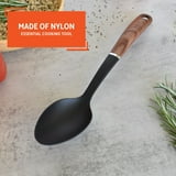 Imusa Nylon Solid Spoon with Wood Look Handle, Black - Walmart.com