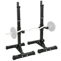 Adjustable Home Gym Power Rack - 550lbs Capacity Squat Stand with Bench ...