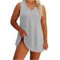 asdoklhq Flowy Dresses for Women Plus Size Semi Formal V-Neck Plus Size ...