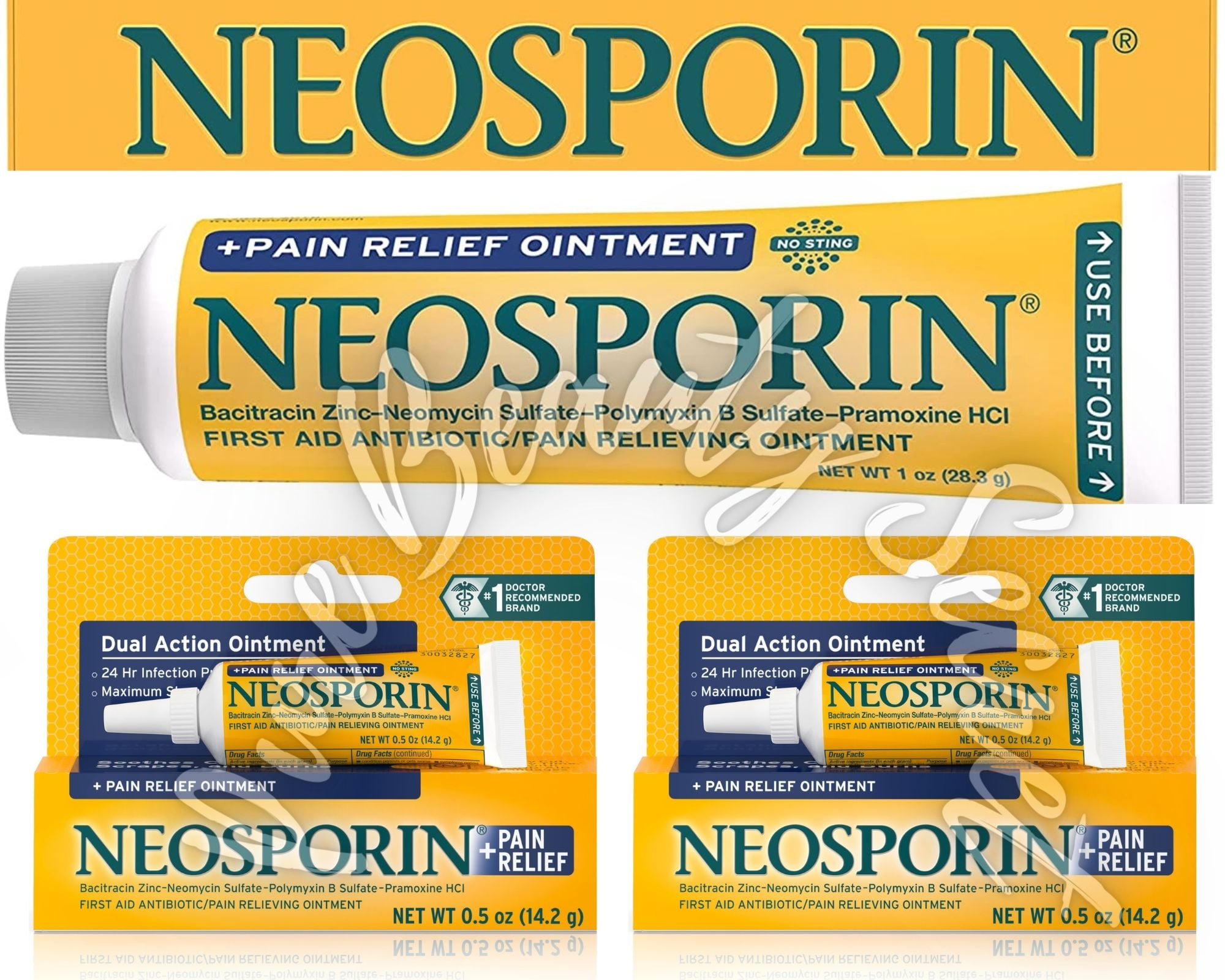 Neosporin Pain Relief Ointment 1oz x 1+ 0.5oz x 2 - Walmart.com