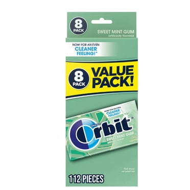 ORBIT Sweet Mint Sugar Free Chewing Gum, 14 count , (Pack of 12 ...