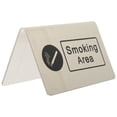 COMPUKAS Stainless Steel Smoking Area Sign Board for Public Use Beige ...