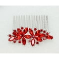 Faship Gorgeous Red Rhinestone Crystal Floral Hair Comb - Walmart.com
