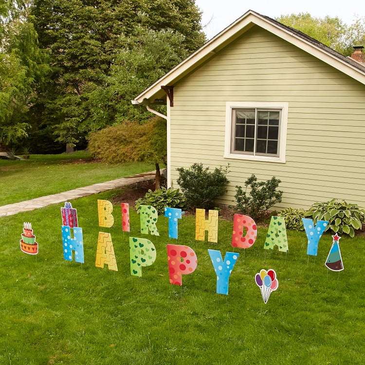 Paper & Party Supplies Birthday Cake Lawn Sign Birthday Cake Yard Sign ...