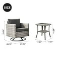 Vcatnet 2 Pieces Patio Furniture Outdoor Wicker Swivel Rocking Chair ...