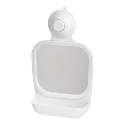 iDesign Cade Push Lock Suction Mirror, White - Walmart.com - Walmart.com