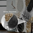 Boho Shower Curtains for Bathroom Mid Century Gold Grey Tropical Palm ...