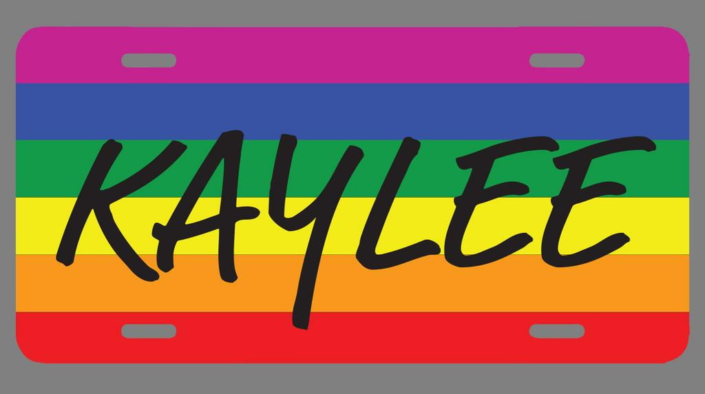 Kaylee Name Pride Flag Style License Plate Tag Vanity Novelty Metal ...