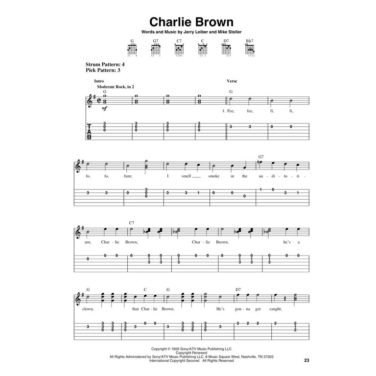 Rockin Robin Guitar Chords Hal Leonard 1950's Rock, Easy Guitar Tab