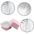 100 Pack 5oz Aluminum Pans with Lids Mini Square Foil Baking Cups with ...